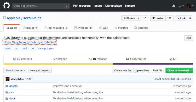コンテンツがスクロール可能な場合にヒントを表示する ScrollHint をリリースしました | OSS | スタッフブログ | 名古屋のCMS構築・Web制作会社 アップルップル